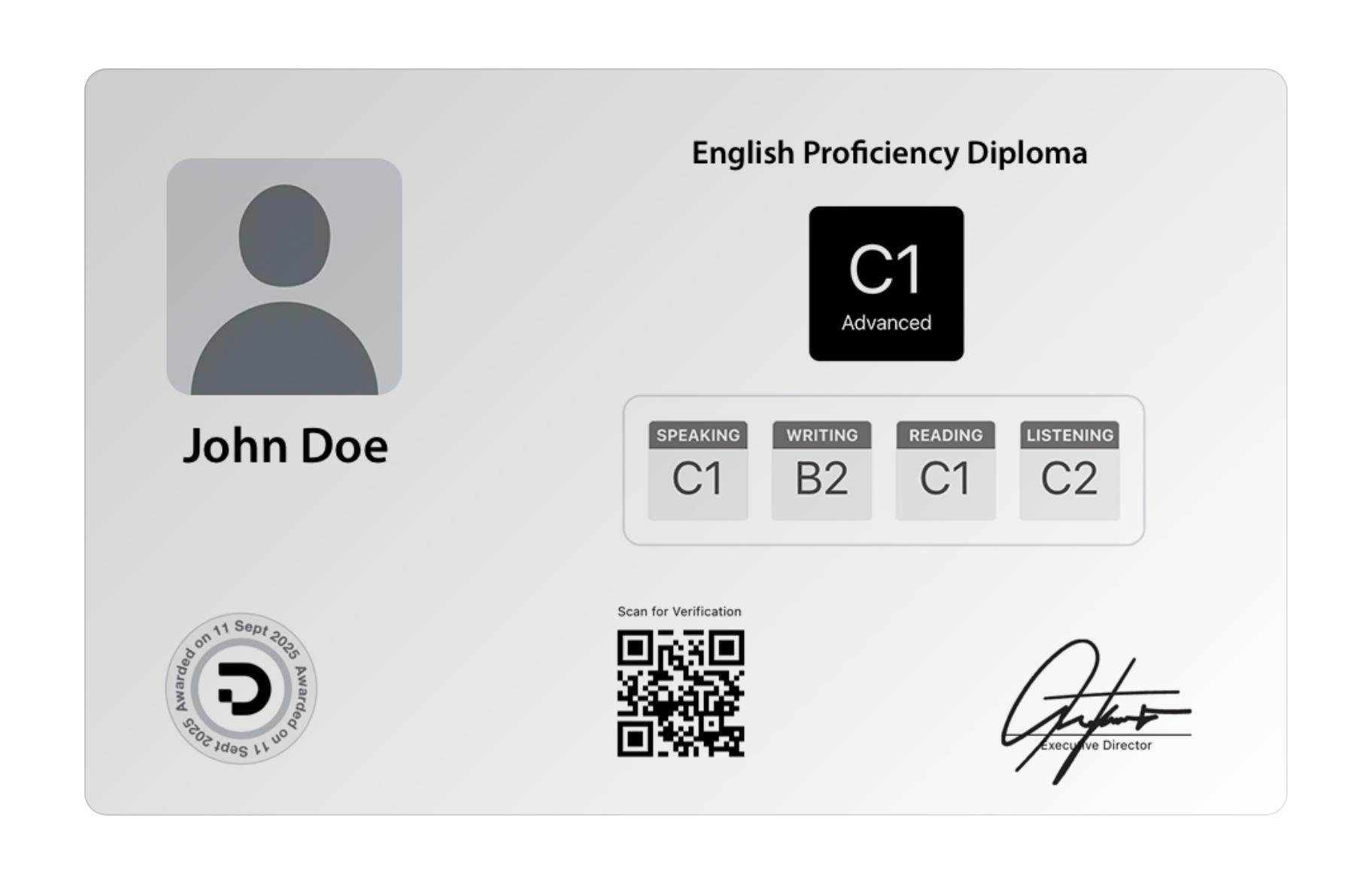 Diploma in English – Free Online English Language Test with Certificate